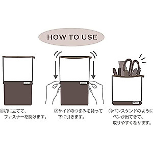 SUN-STAR Stationery Pen Case Delde Natural Black S1409557