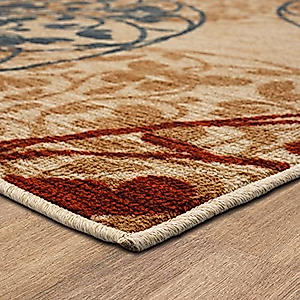 Mohawk Home Soho Medallones Garden Ornamental Runner Area Rug, 1'8"x5', Beige