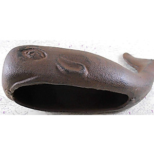 Large Cast Iron Whale Figure - Nautical Whale Doorstop