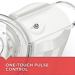 Black+Decker One-Touch HC150W 1.5-Cup Electric Food Chopper, White