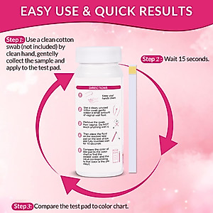 pH Balance Strips for Women, 50 Strips Yeast Infection Test Kit for Women, Vaginal pH Test Strips BV Test at Home Monitoring Feminine Health