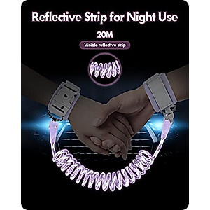 LilKisThk Child Leash, Backpack Leash for Toddlers 2 Pack, Kid Leashes Safety Harness with Key Lock, Baby Leashes Anti Lost Wrist Links (Blue+Purple)