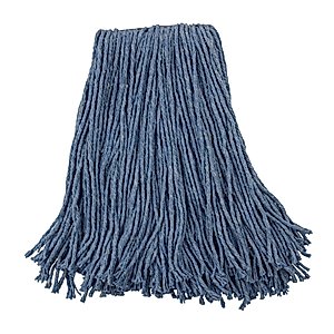 Boardwalk BWK2020B #20 Cut-End Standard Head Cotton/Synthetic Fiber Mop Head - Blue (12/Carton)