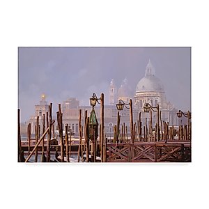 Guido Borelli 'La Nebbia a Venezia' Canvas Art