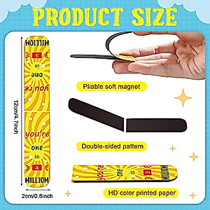 30 Pcs Inspirational Bookmarks Magnetic Bookmarks for Students Encouraging Motivational Magnetic Book Marker Clip Cute Positive Bookmarks for Kids Teachers School Reading Lovers 2.4 x 0.8 Inch