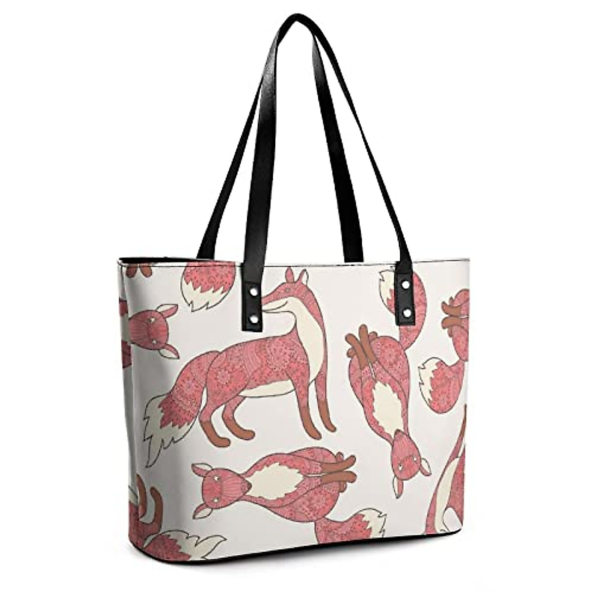 Womens Handbag Foxes Leather Tote Bag Top Handle Satchel Bags For Lady