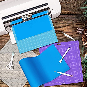 Cutting Mat Variety Suit for Silhouette Cameo 3 Packs 12” x 12” - Strong Grip, Standard Grip, Light Grip Adhesive Cutting Mat Replacement Set Matts Vinyl Craft