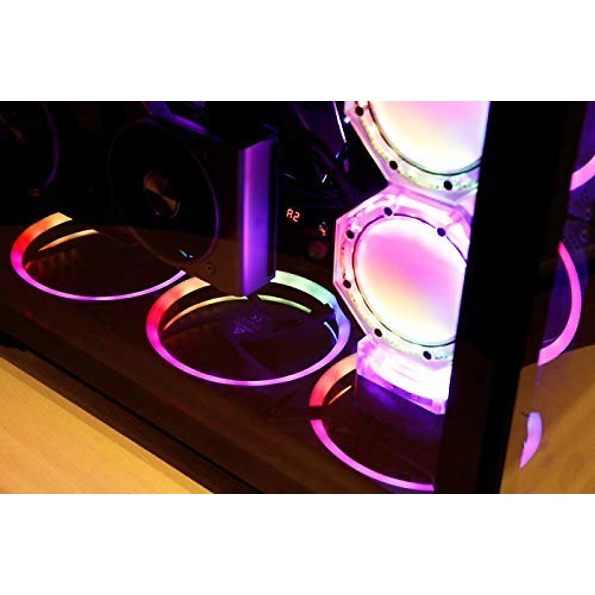 Antec RGB Fans, PC Fans 120mm RGB Fans, 5V-3PIN Addressable RGB Fans, Motherboard SYNC with 5V-3PIN, 120mm Fan 5 Packs with controller, Prizm Series RGB Fans