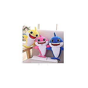 Baby Cute Plush Toy Plush Shark Toy That Sings with Music and Luminous Light is The Best Gift for Boys and Girls (Yellow)