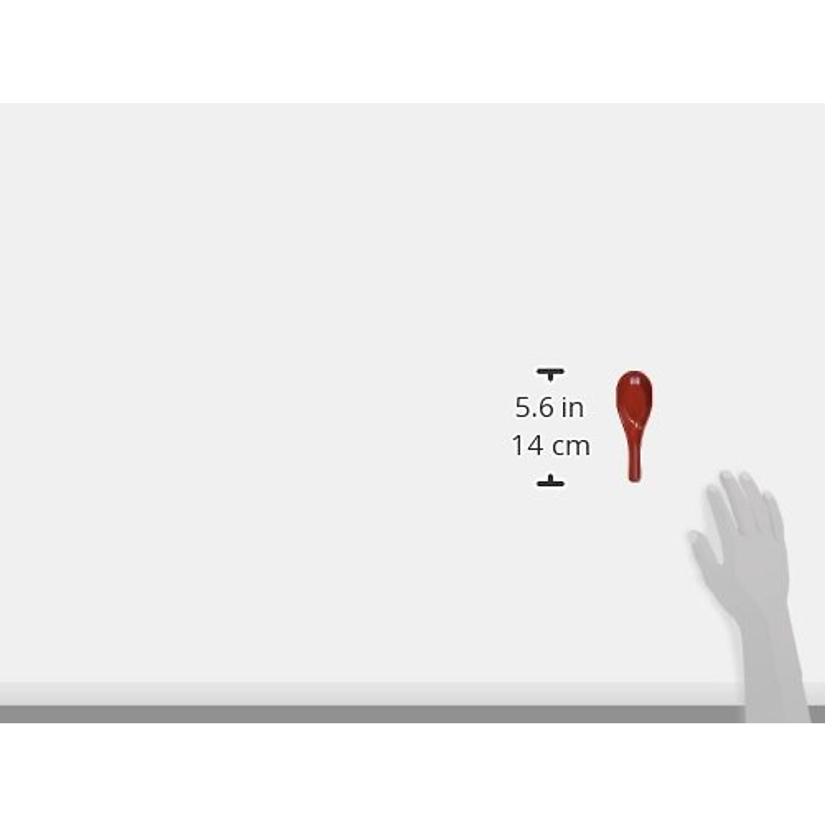 JapanBargain 2384, Chinese Soup Spoons Asian Japanese Chinese Wonton Soba Rice Pho Ramen Noodle Soup Spoons, Black/Red, Set of 2