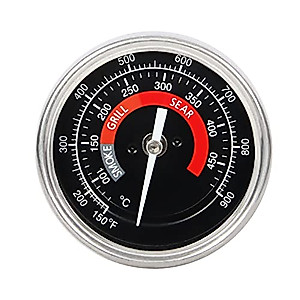 Grill Temperature Gauge Thermometer Replacement for Big Green Egg with 3.3" Large Face,Big Green Egg Accessories Thermometer Replacement 150-900°F with Waterproof and No-Fog Glass Lens