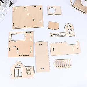 VILLCASE Hamster Ladder Wood Hut of Pets Mouse Rat Gerbil and Dwarf Hamster Can Freely Play with A Material of Log, Two Layers Platform for Living Activities