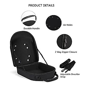 Hat Travel Case, Hat Storage for Baseball Caps, Hat Organizer Bag Box Storage for Baseball Cap, Caps Carrier Ball Hat Holder for 6 Caps, Travel Hat Display Carrier Bag Black