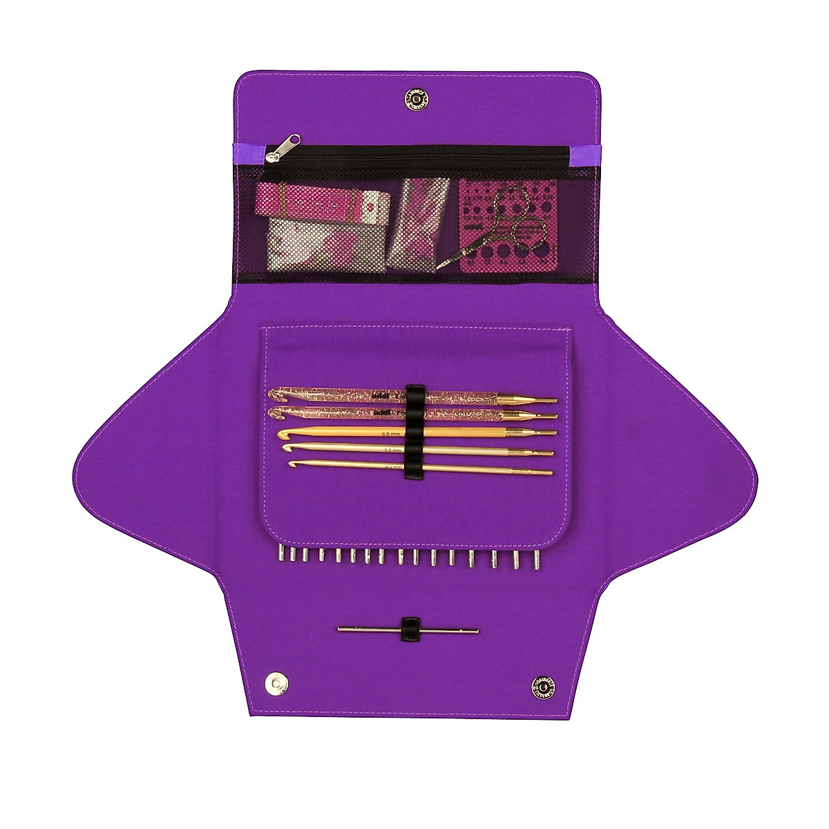 Addi Click by Woolly Hugs Interchangeable Circular System with Exclusive Red Cords (European Version) with Red Gauge