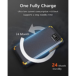 NEOQOQO Portable Car Jump Starter - 4250A Car Battery Jumper Box for Up to 10L Gas or 8L Diesel Engine, Safe 12V Jump Pack with Battery Booster Function Jumper Cables