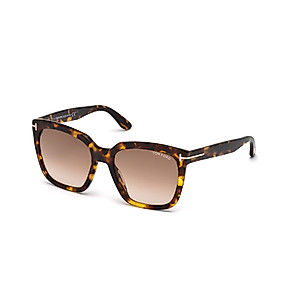 Tom Ford Sunglasses FT0502 SUNGLASS PANT AMARRA, Brown (Avana Scura/Marrone Grad), 55