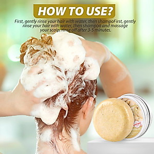 2 Pcs Ginger Hair Growth Shampoo Bars - Natural Organic Formula for Promoting Hair Regrowth