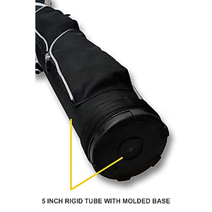 CaddyDaddy Golf Ranger Carry Sunday Range Travel Bag, Black/Silver