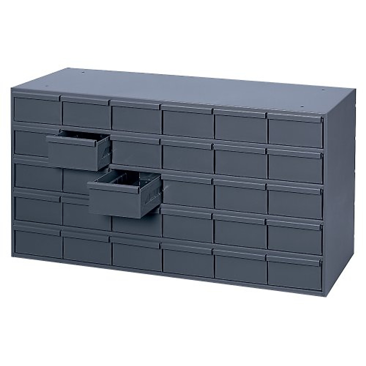 Durham 034-95 Gray Cold Rolled Steel Storage Cabinet, 33-3/4" Width x 21-1/2" Height x 11-3/4" Depth, 30 Drawer