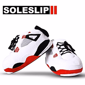 Auden Group Sneaker Slippers Comfy, and Trendy Sneakers for Men, Pure Polyester Womens Sneakers | Fluffy Slippers with Standard Shoes Size that Fits All (Black, White & Red)