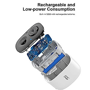 Security Camera Outdoor, Wireless Rechargeable Battery Powered 1080P HD WiFi IP Home Surveillance Cameras, Indoor Smart Cam w/ Night Vision/PIR Motion Detection Sensor/Siren Alarm/SD Slot/2-Way Audio