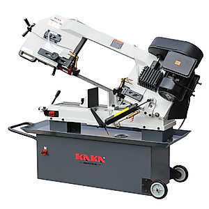KAKA Industrial BS-912B horizontal bandsaw 9"x12"Horizontal Metal Cutting Band Saw 4 Steps Blade Speed Metal Band Saw, Space Saver Movable Metal Cutting Band Saw 115V&230V Dual Voltage Prewired 1PH