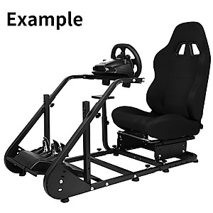 Hottoby Racing Seat with Adjustable Slide Adapt Racing Wheel Stand Fit for Logitech/Thrustmaster G25 G27 G29 G920 T80 T150 T300 T500 T300RS T500RS T-GT,No Racing Wheel,Shifter & Pedals