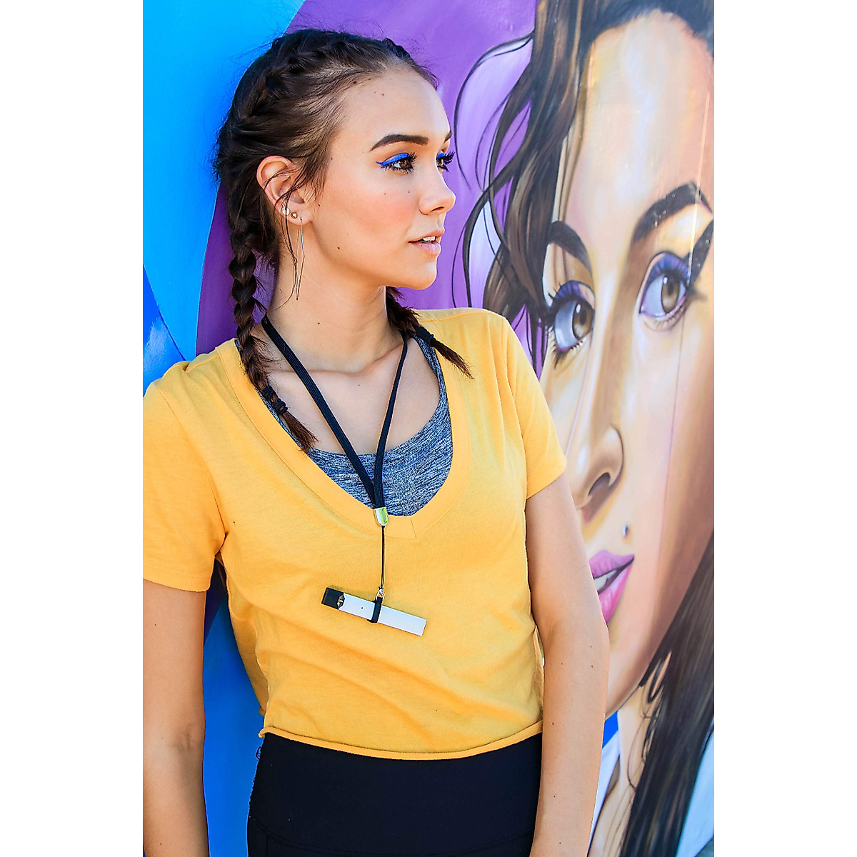 GOBUDi Lanyard Necklace Leash Compatible with VUSE Vibe and VUSE Alto (Black)