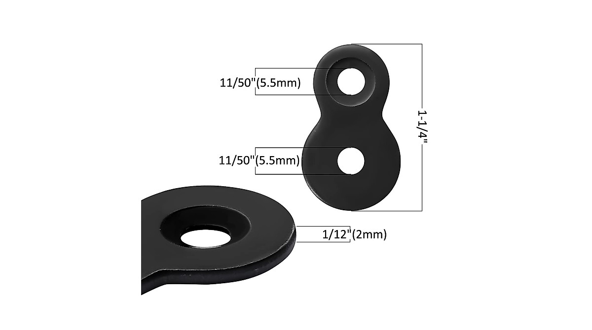 Durable Figure 8 Fasteners for Table Tops - 40 Pack