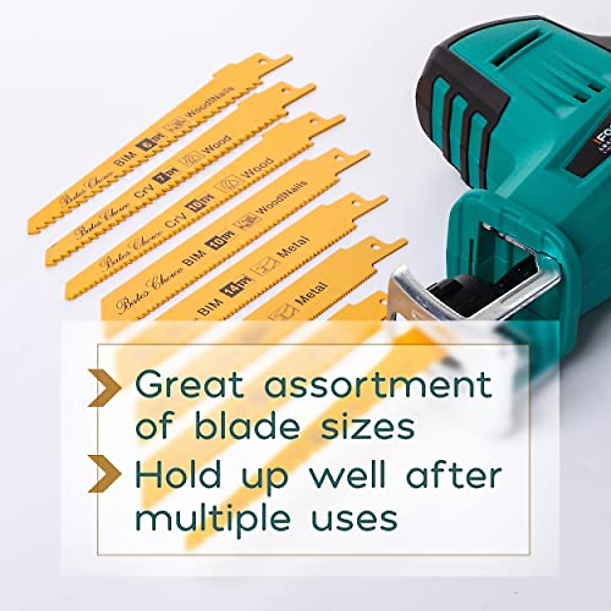 Bates- Reciprocating Saw Blades, Saw Blades, 8 Pack, Saw Blade Set, Saw Blades Metal, Saw Blades Wood, Metal Saw Blades, Reciprocating Saw Blades Metal, Reciprocating Saw Blades Wood, Sawsall