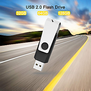 1GB USB 2.0 Stick 20Pack, TOPESEL Bulk USB Flash Drive Swivel 1GB Pen Drive Thumb Drive Jump Drive Computer Data Storage (20Pack Black)