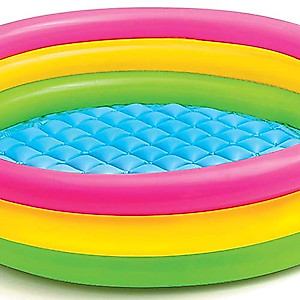 Intex Sunset Glow 45" x 10" Soft Inflatable Colorful Kiddie 3+ Swimming Pool