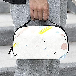 Travel Cord Organizer, Tech Organizer, Electronics Organizer, Cable Organizer Bag, Modern Cartoon Doodle Art Splashes