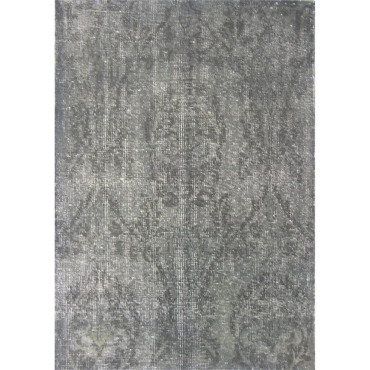 MOTI Emblem 03 8X10 Gray Handknotted Wool Area Rug