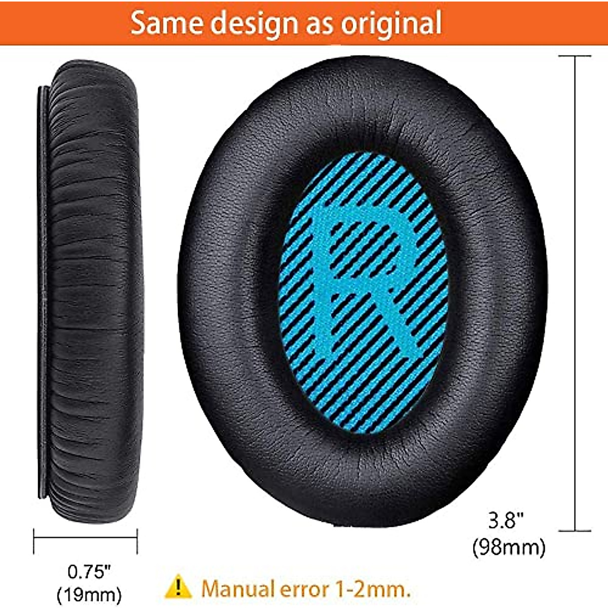 QC25 Headphones Replacement Ear Pads Cushions- QC35,QC35ii Replacement Earpads - Compatible with Quiet Comfort35,QC25,QC35ii,QC15,AE2,AE2i-Comfortable (Blue)…