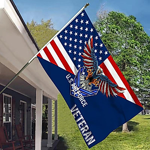 United States Air Force Eagle Veteran Flag with Brass Grommets,U.S.Patriotic Military Veteran Pride Outdoor Flags & Banner 3X5 Sign