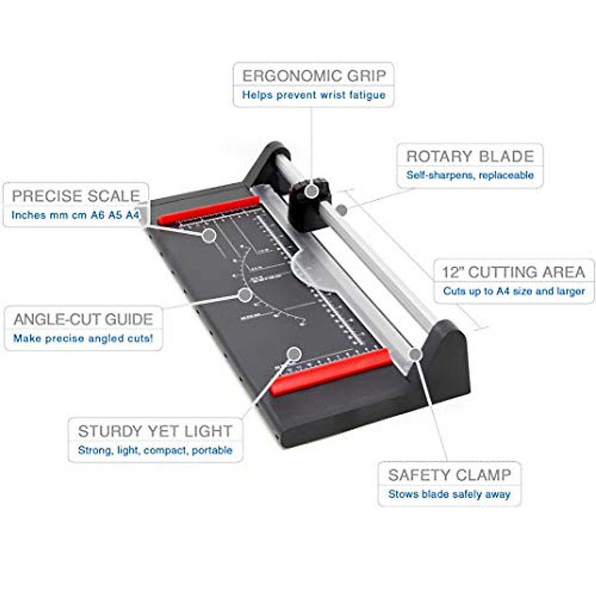 VViViD Rot8 12" Lightweight Sliding Rotary Paper Cutter and Trimmer