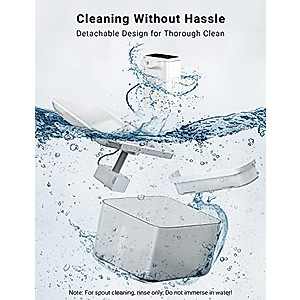 DownyPaws Wireless Cat Water Fountain, Battery Operated Automatic Pet Water Fountain with Motion Sensor, 84oz/2.5L Ultra Quiet Dog Water Dispenser Inside