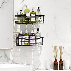 YGMMGY Shower Caddy Bathroom Organizer, Shower Shelves [9-Pack], Adhesive Shower Accessories Organizer, Large Capacity Shower Racks, Rustproof Stainless Steel Bathroom Shower Organizer