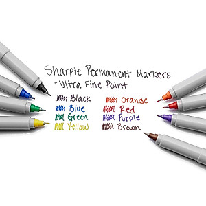 Sharpie 37600PP Ultra Fine Point Permanent Markers (Pack of 3), Classic Colors, 8 Count per Pack, 24 Markers Total; Remarkably Resilient Ink Dries Quickly and Resists Both Fading and Water