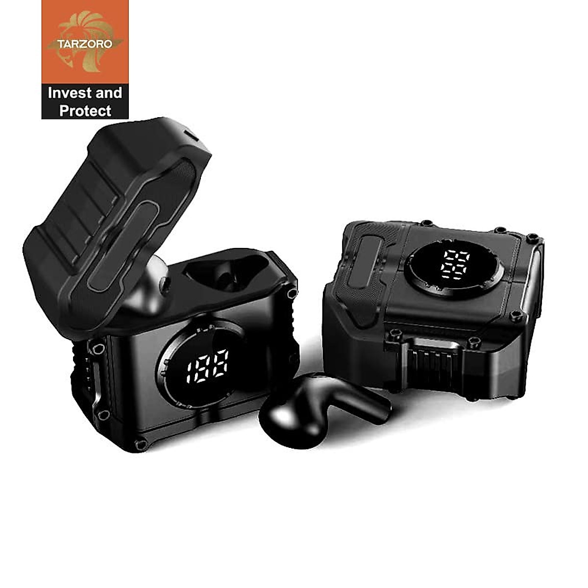 Bluetooth Headphones V5.3 Wireless Earbuds 65Hrs Standby Battery Life with Wireless Charging Case & LED Power Display Deep Bass IPX7 Waterproof Earphones Microphone Stereo Headset for iPhone & Android