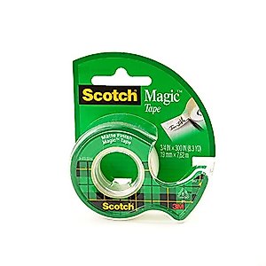 3M Magic Tape with Dispenser, 3/4" x 300"