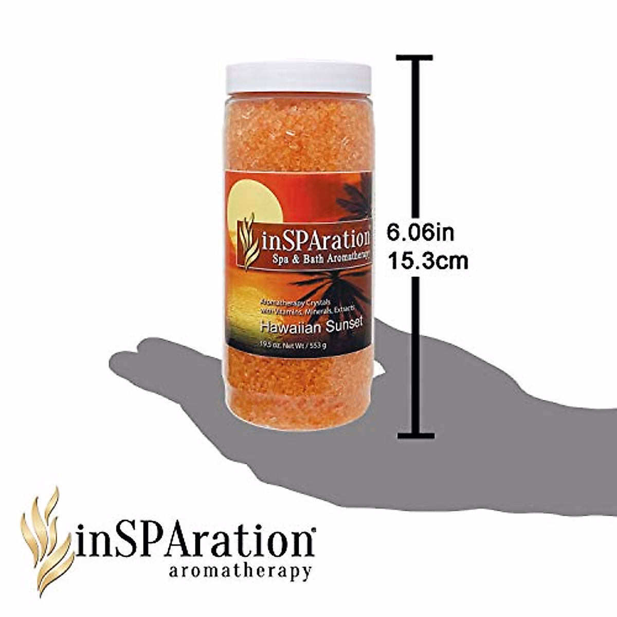 InSPAration 7460C Hawaiian Sunset Crystal for Spa and Hot Tubs, 19-Ounce,Orange