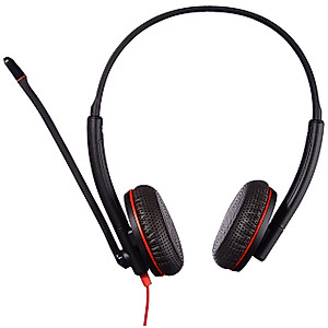 Plantronics - Blackwire 3225 USB-A Wired Headset - Dual-Ear (Stereo) with Boom Mic - Connect to PC/Mac via USB-A or Mobile/Tablet via 3.5 mm Connector - Works with Teams, Zoom & More
