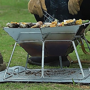 SPICLY Portable Grill Outdoor Portable Folding Barbecue Grill BBQ Grills Detachable Charcoal Firewood Stove Picnic Tools Camping Oven