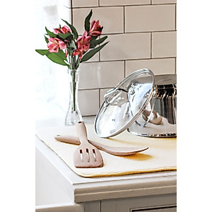 Kitchen Basics Dish Drying Mat XL for Kitchen, Absorbent, Reversible Microfiber Dish Mat, 18 Inch x 24 Inch, Cream