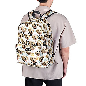 WAYABO Custom Backpack Personalized Face/Text/Photo Casual Backpack Women Man Unisex (Style-4)