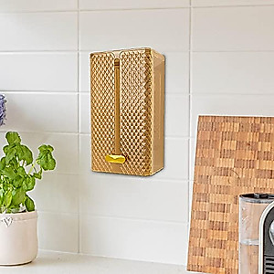 BAWHO Exquisite Tissue Paper Cover, Durable Toilet Paper Dispenser Holder for Table Toilet Paper Dispenser/Light Brown