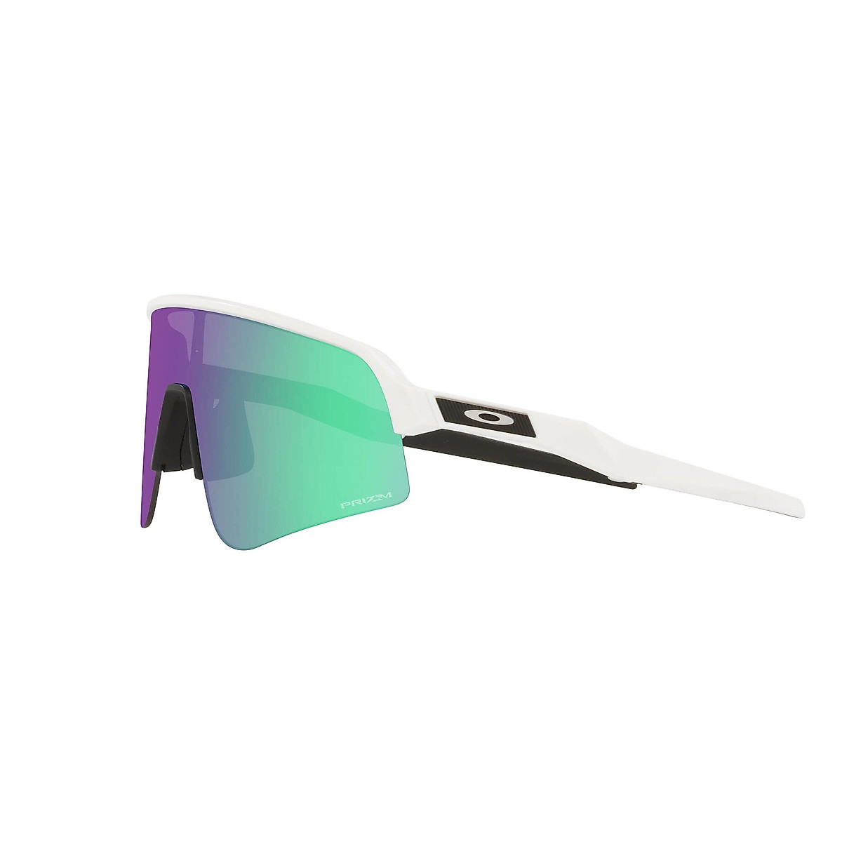 Oakley Men's Oo9465 Sutro Lite Sweep Rectangular Sunglasses, Matte White/Prizm Road Jade, 39 mm