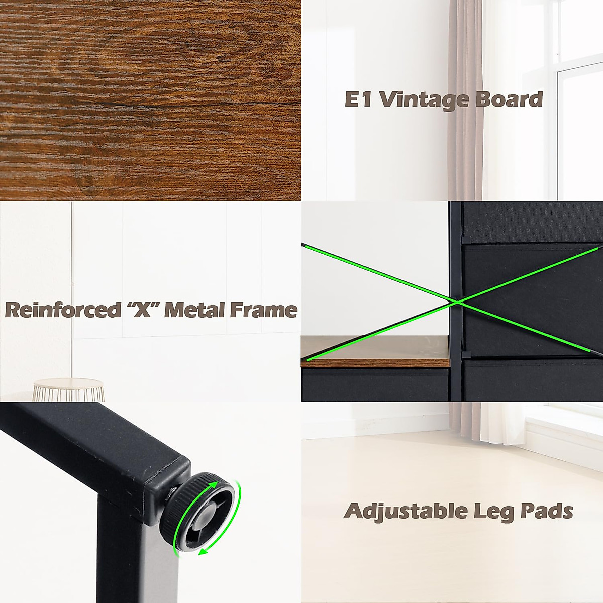 YIGOBUY Heavy Duty Garment Rack with Drawers Clothes Rack for Hanging Clothes, Industrial Clothing Racks with Shelves, 4 Fabric Drawer, Freestanding Closet Organizer, Rustic Brown